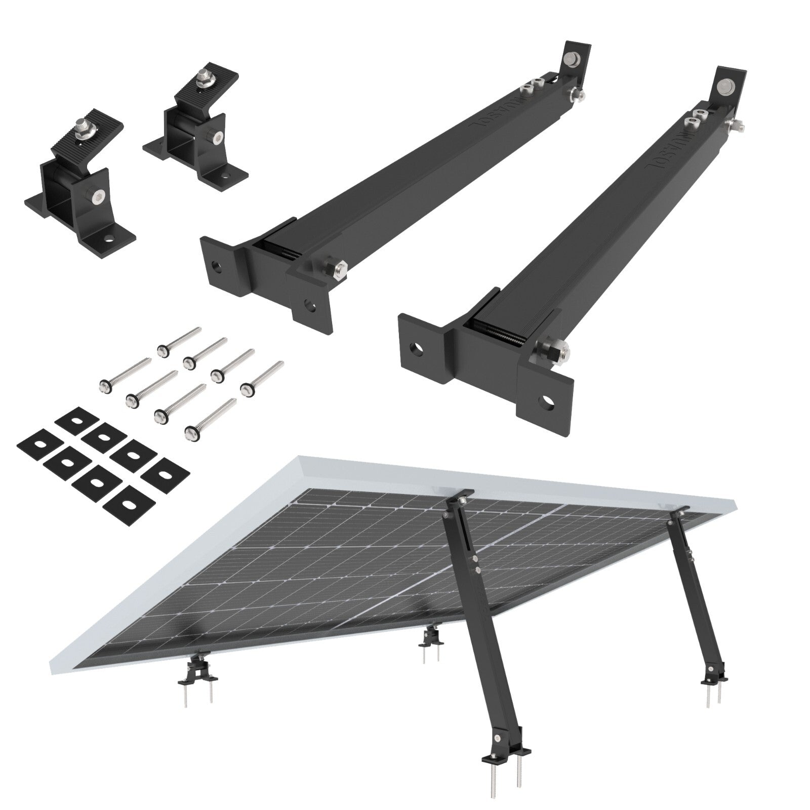 Aufständerung Solarmodul Halterung Balkonkraftwerk Flachdach Fassade P